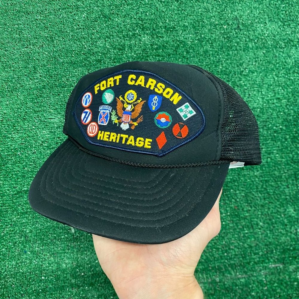 Fort Carson Vintage 90s Military Trucker Hat - Gem